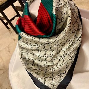 Accessories | Excellent Designer Inspired Scarf 28 Square Nwtfeels Like ...